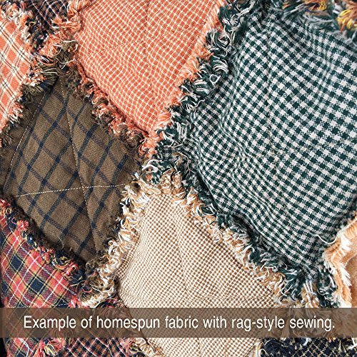 Autumn Red 5 Plaid 100% Cotton Homespun Fabric by JCS - Sold ...
